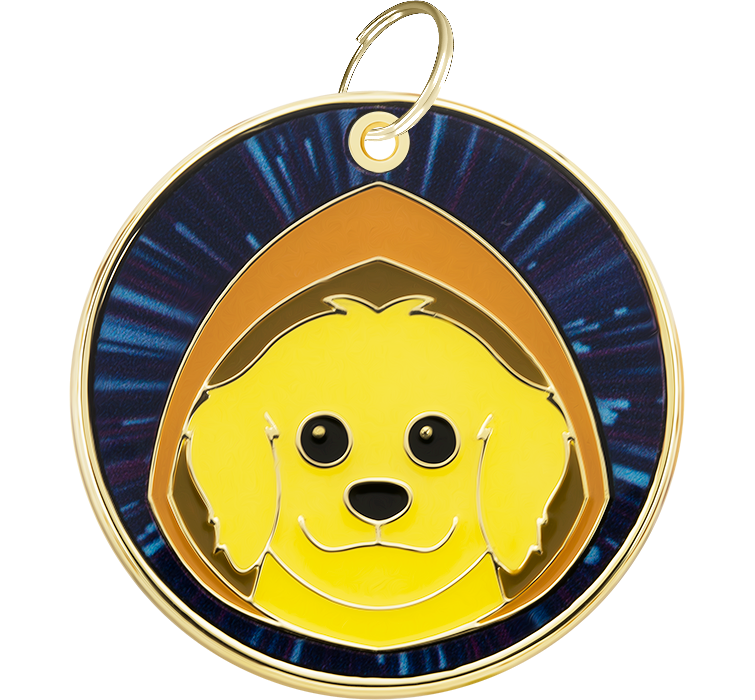 Hondenpenning Graveren Woefi-Jedi - Penninghond.be